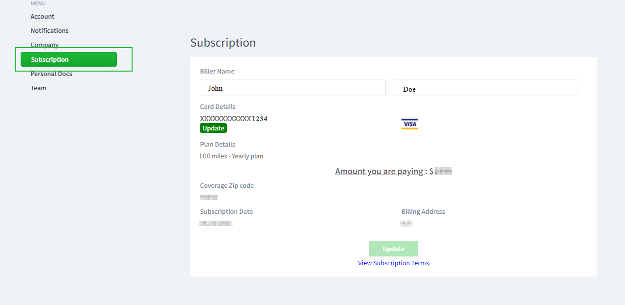 How to Update Payment Information