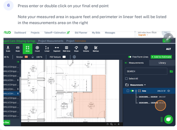 How to use Area Tool in TakeOff