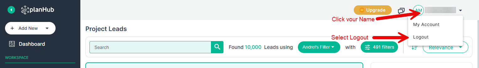 How to Sign Out / Log Out