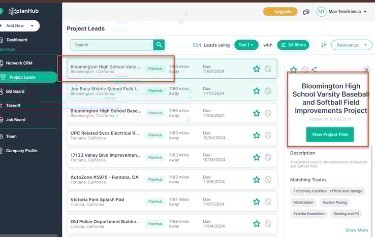 2.0 How To Find or Search for Available Projects